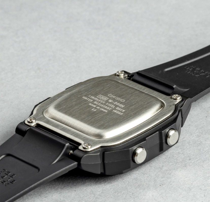 Casio W-800H-1B Illuminator Digital Quartz Watch W800H-1B Stealth Black ...