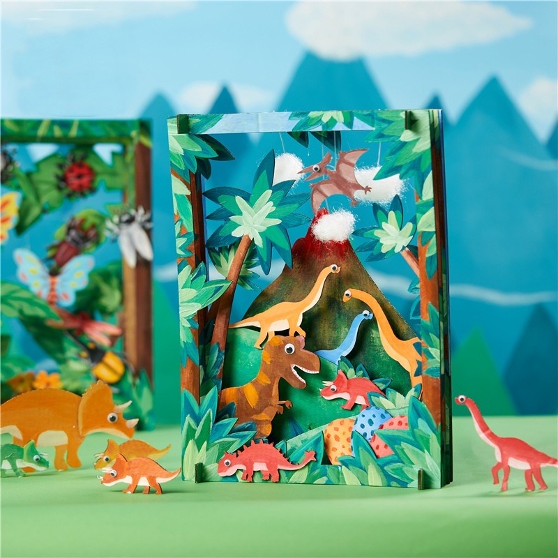 Child Diy 3d Museum Assemble Painting Craft Coloring Toy Graffiti ...