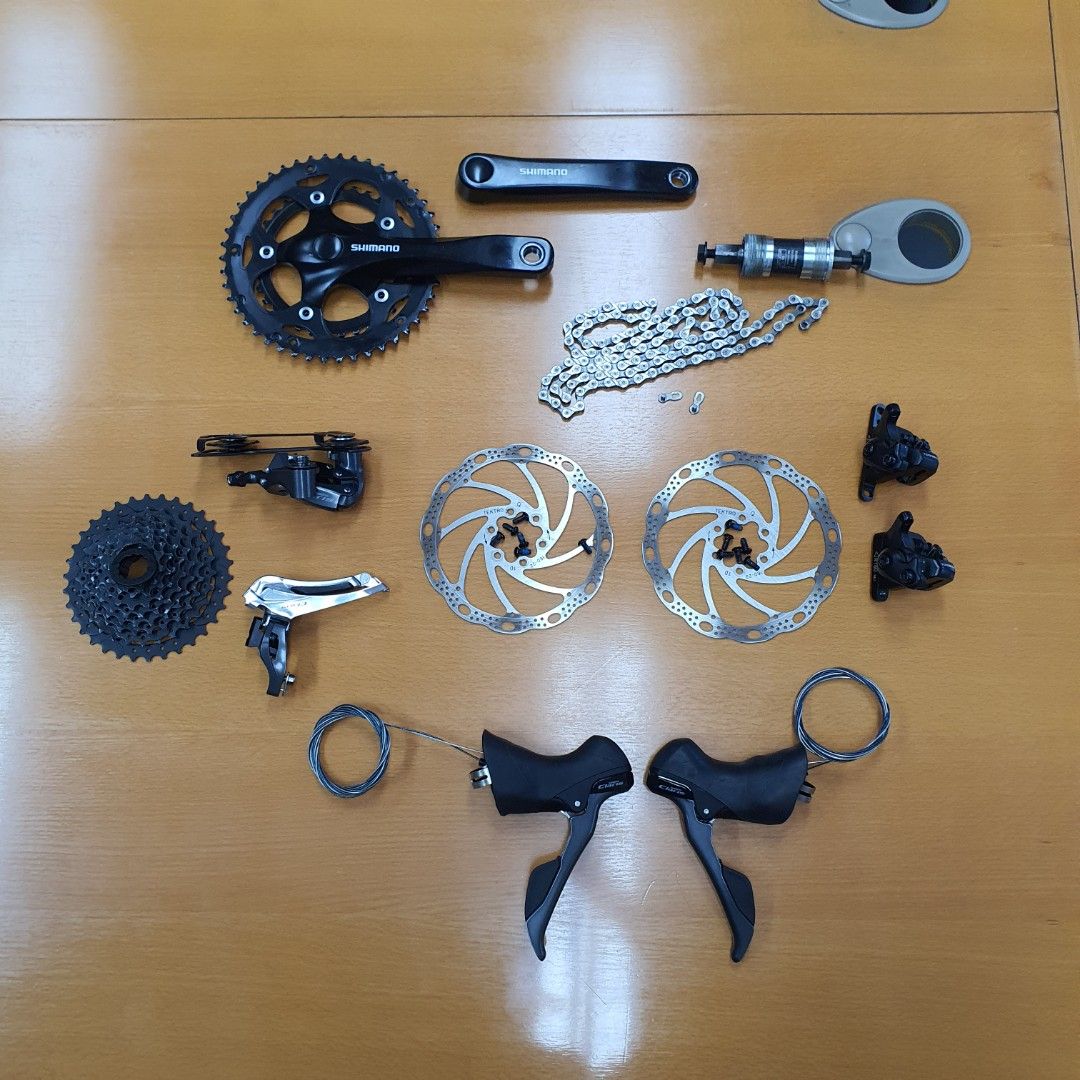 Claris complete Group Set with mechanical disc brakes, Sports Equipment ...