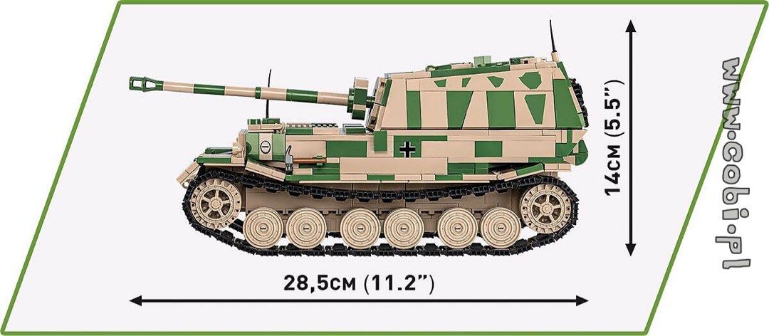 COBI 2583 WW2 GERMAN PANZER TANK FERDINAND (LEGO compatible), Hobbies ...