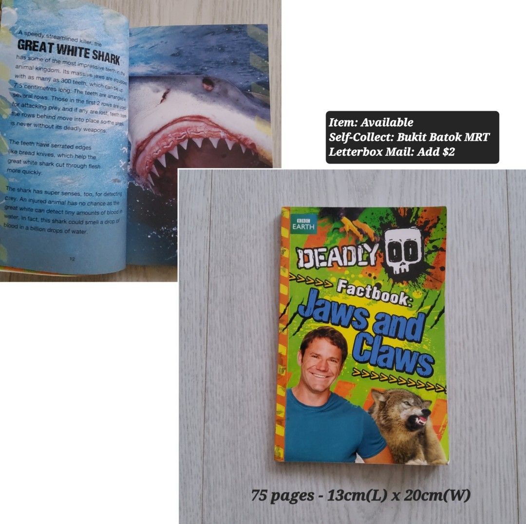 Deadly Factbook - Jaws & Claws - by BBC Earth - Children Learning ...