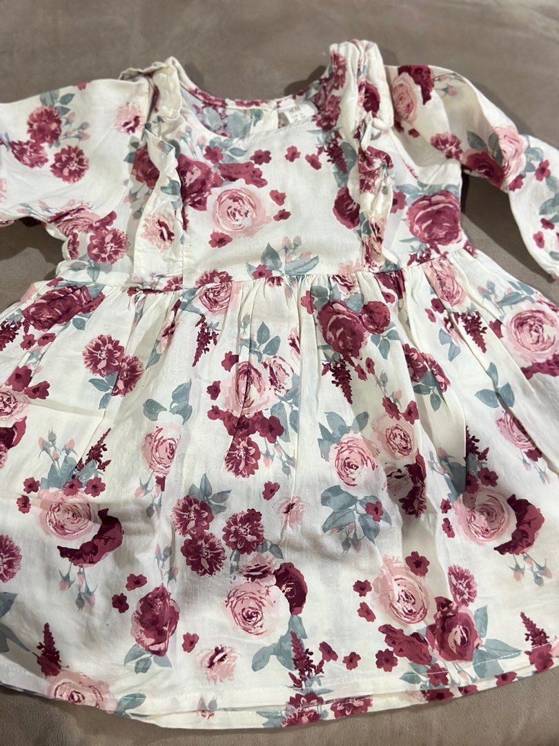 Hnm Floral Dress size 6-9 Month, Bayi & Anak, Baju Anak Perempuan, 1 ...