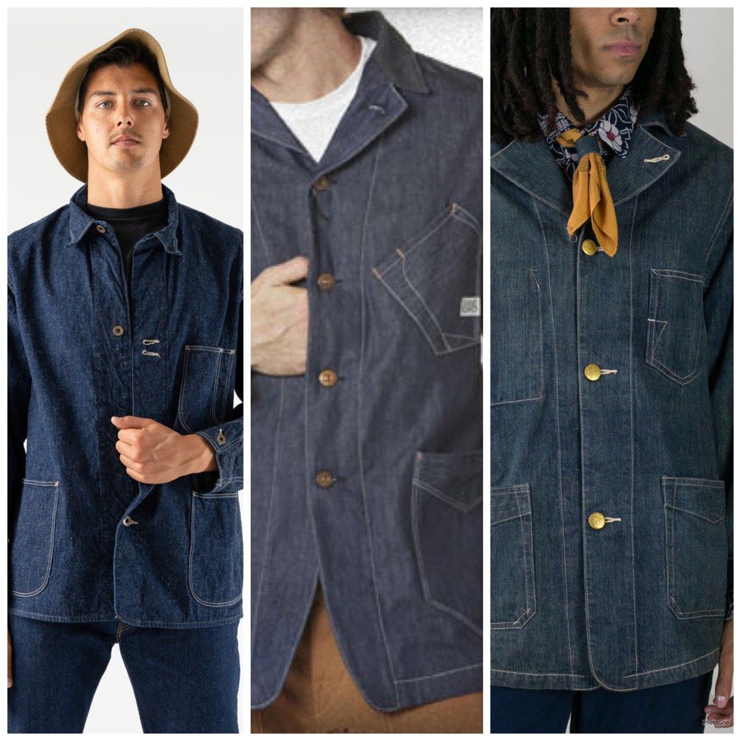 LAXURY EDWIN RED LABEL ENGINEERED RETRO VINTAGE COTTON HEMP DENIM JACKET- CLICK DOWN FOR MORE ...