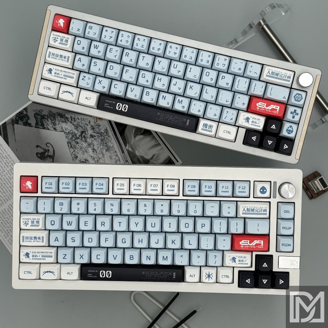 EVA Unit 00 Keycap PBT Dye Sub XDA Black Blue White Keycaps 132pcs Fit ...