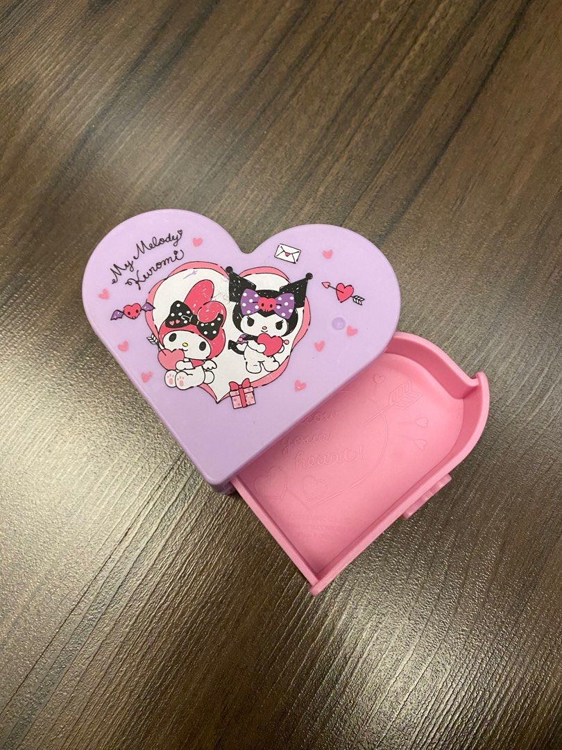 My melody Kuromi love shape small case, Hobbies & Toys, Collectibles ...