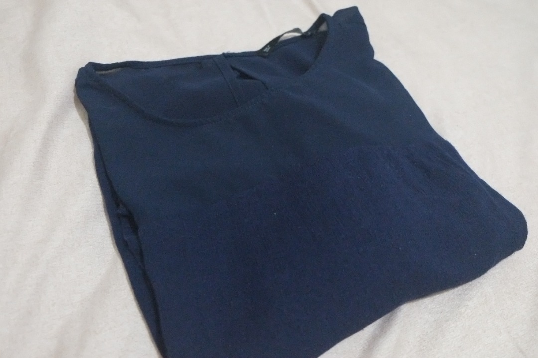 Original Navy Blue forme blouse, Women's Fashion, Tops, Blouses on ...