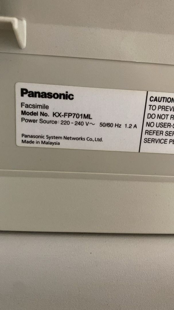 PANASONIC FAX/ COPIER MACHINE, Computers & Tech, Office & Business ...