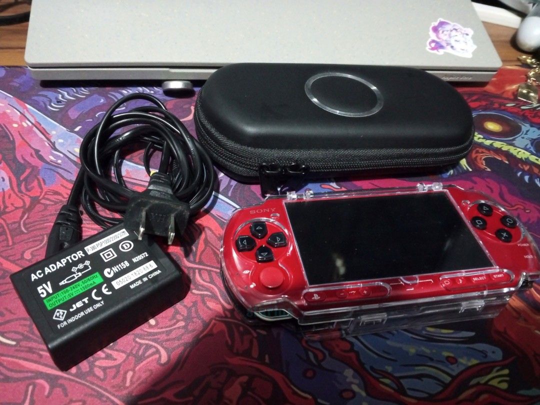 PSP 3000 RED AND BLACK EDITION, Video Gaming, Video Game Consoles ...