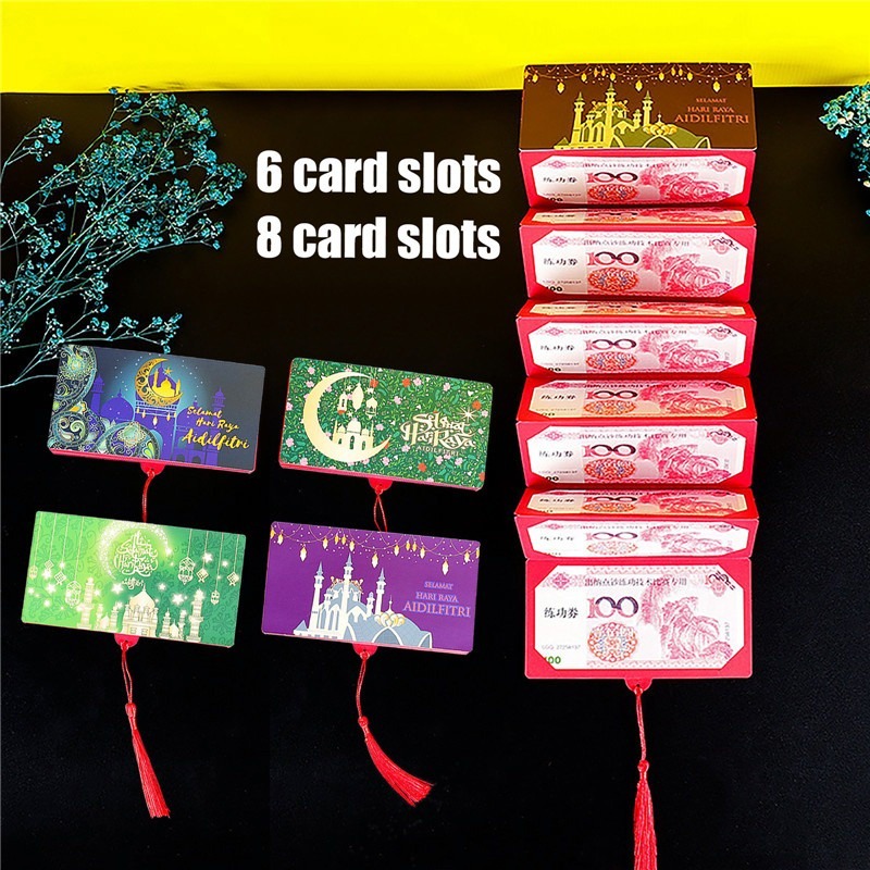 Raya 2024 Sampal Duit Raya Festival HARI RAYA Folding Packets Green ...