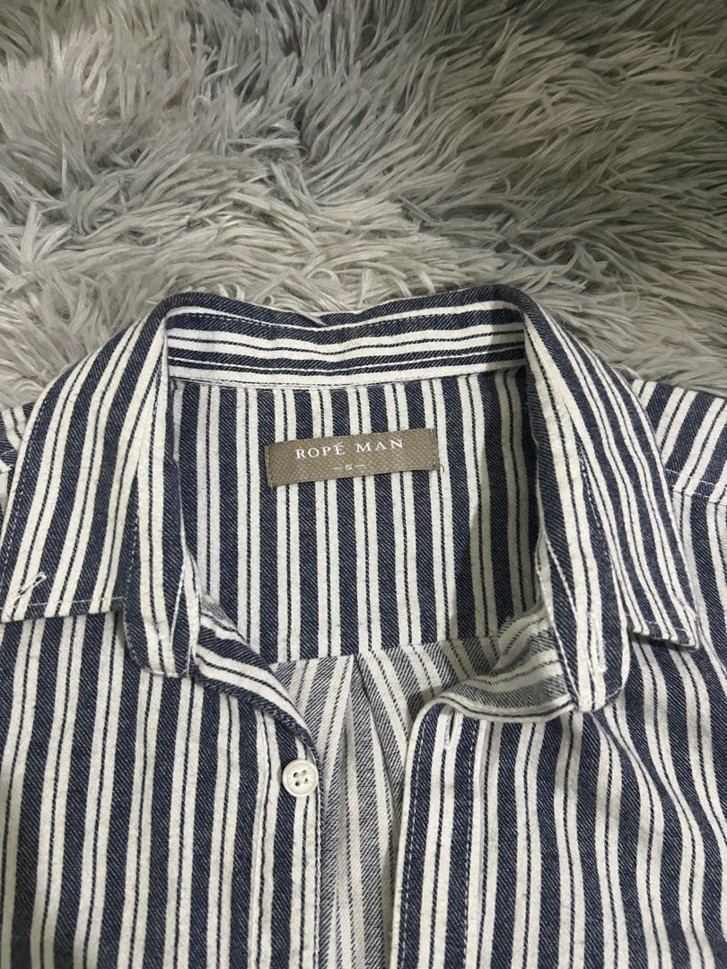 Rope Man Stripe Formal Shirt, Men's Fashion, Tops & Sets, Formal Shirts ...