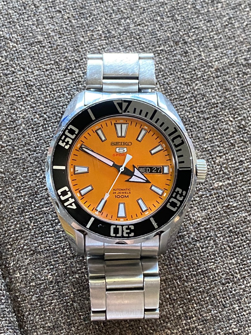 Seiko 5 Sports Automatic (Orange Dial), Men's Fashion, Watches ...