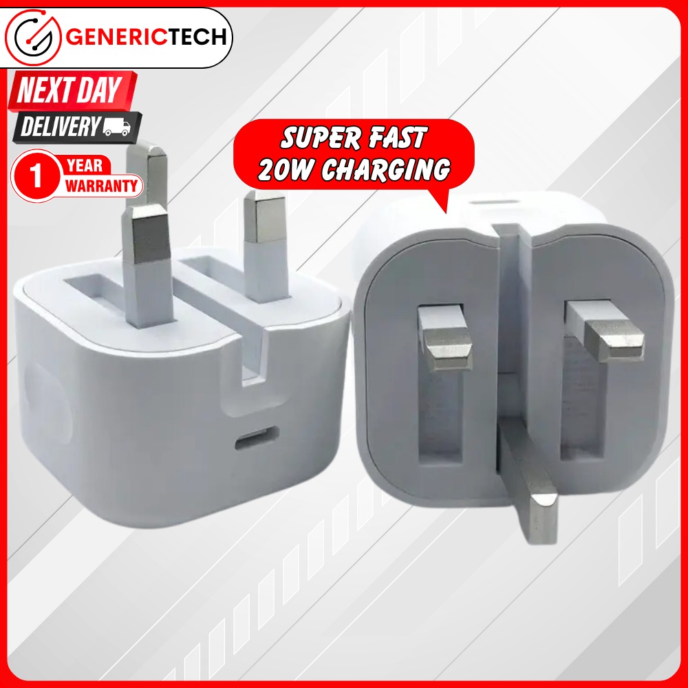(SG) 20W USB-C Power Adapter - Super Fast Charger Charging Travel Type ...