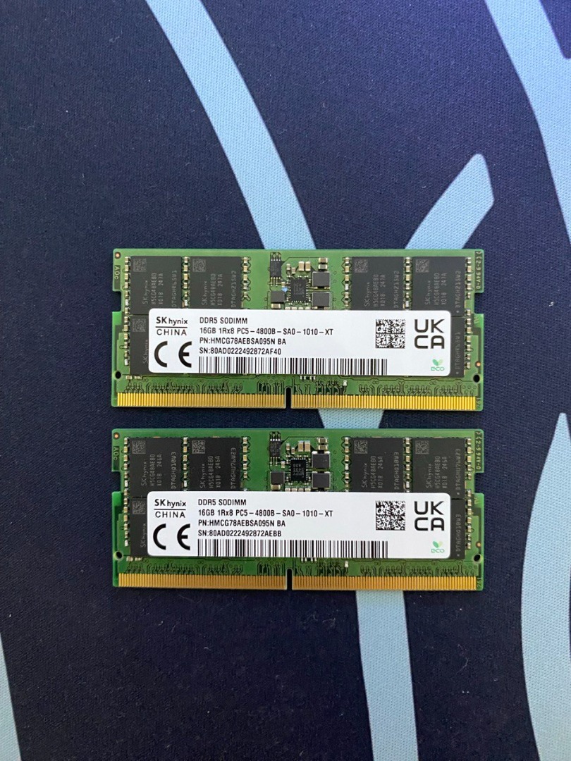 SK Hynix SODIMM DDR5 32GB 4800mhz (16GB *2 ), Computers & Tech, Parts & Accessories, Computer ...