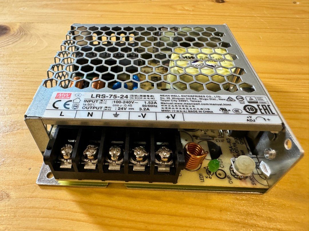 Switching Power Supply 24V Mean Well LRS-75-24 75W, Computers & Tech ...