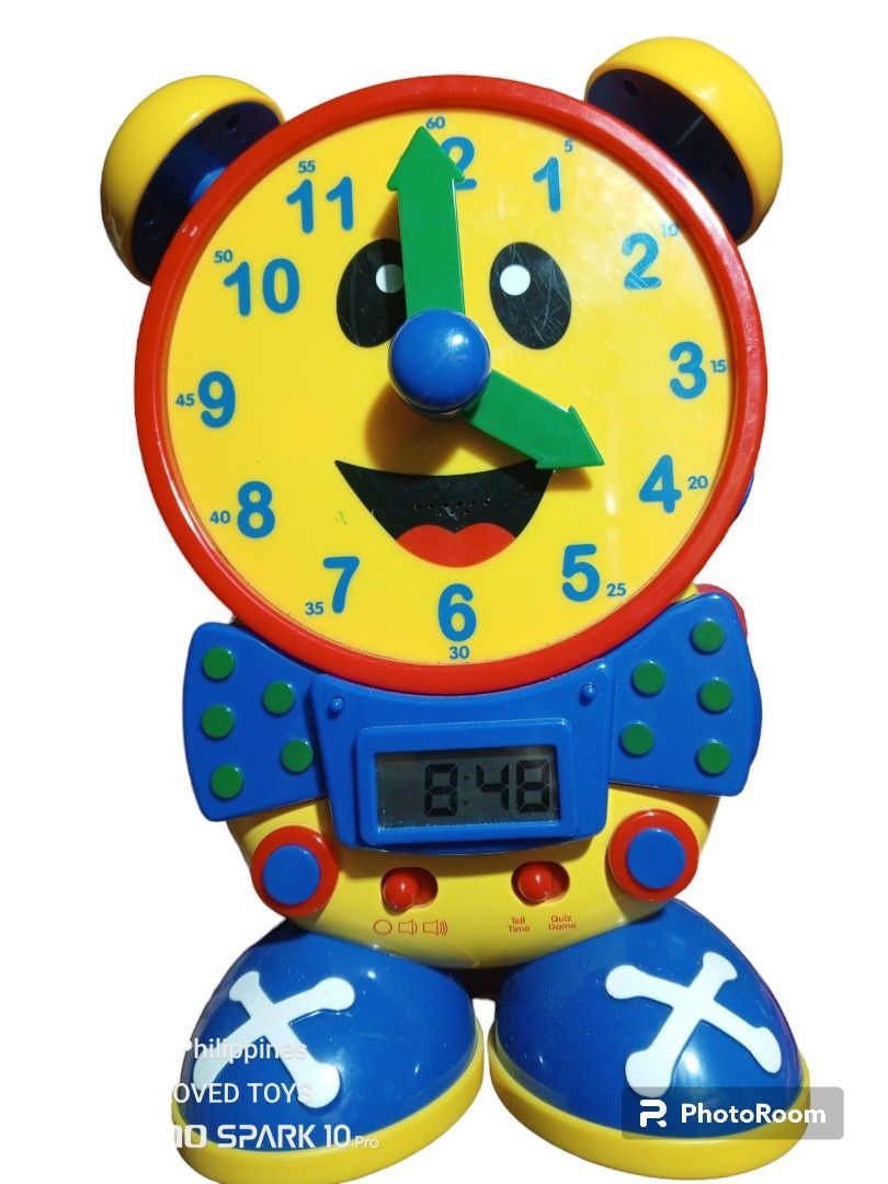 Telly the Teaching clock, Hobbies & Toys, Toys & Games on Carousell