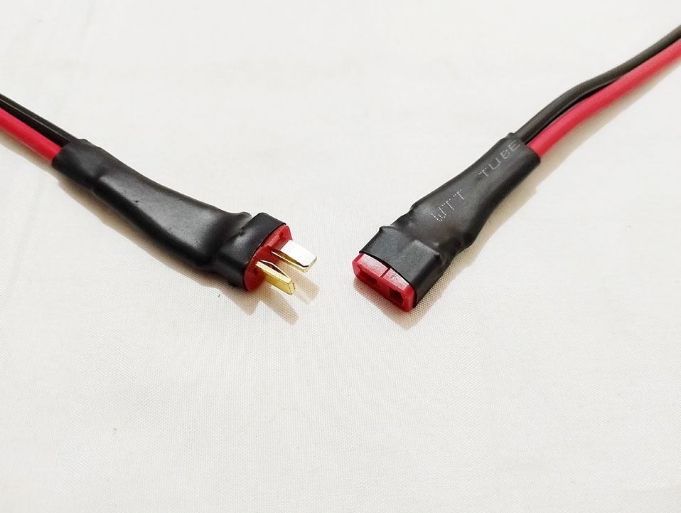 T-PLUG CONNECTOR MALE/ FEMALE DEANS STYLE with 10inc #14-AWG WIRE, BEST ...