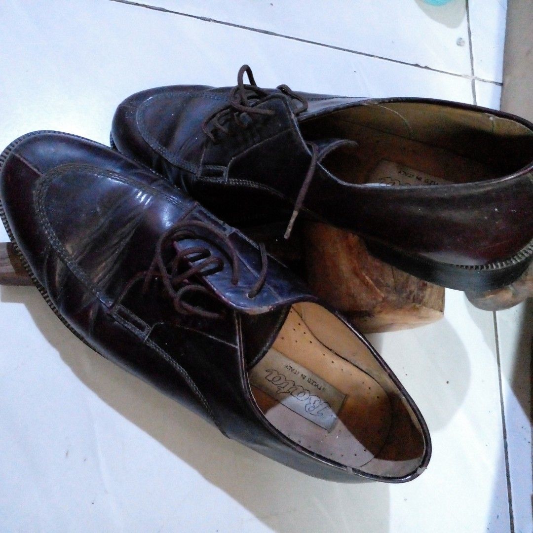 Promo Vintage sepatu bata made italy Kulit asli, Fesyen Pria, Sepatu ...