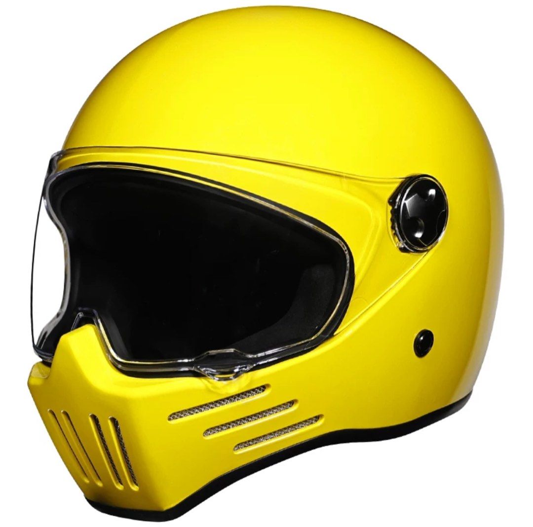 Yellow Full Face with Built on Visor Lens Speed Bandit Motorcycle ...