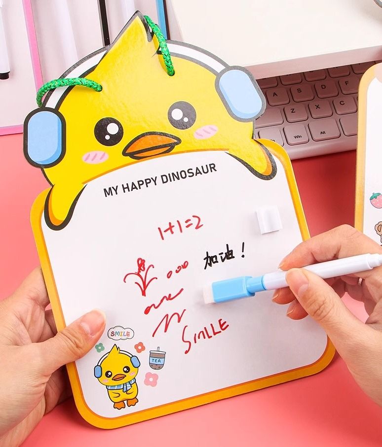 (10 packs at $8.50)Double-sided Cartoon Writing Whiteboard with ...