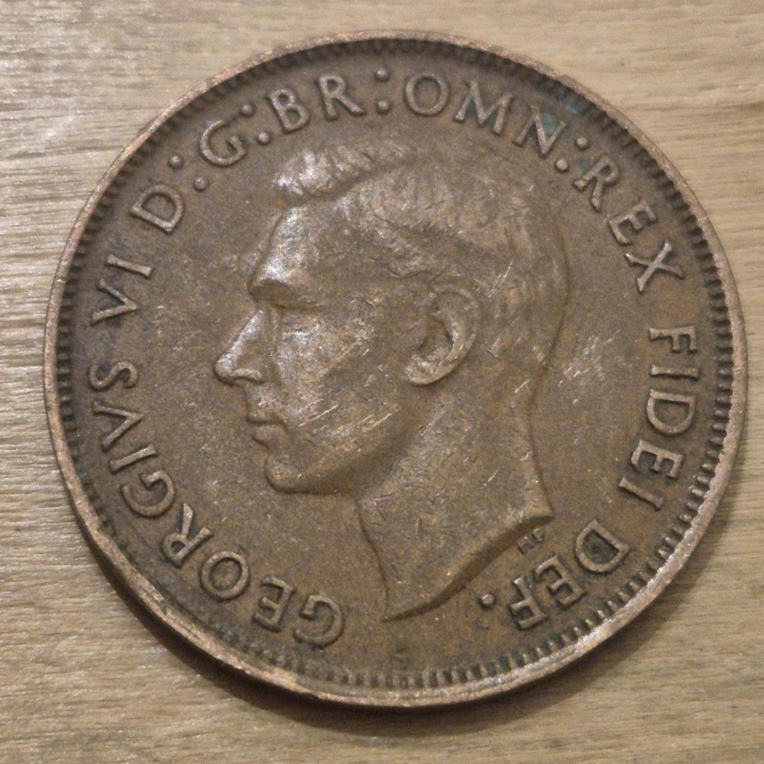 1949 Australia King George VI Half Penny Coin, Hobbies & Toys ...