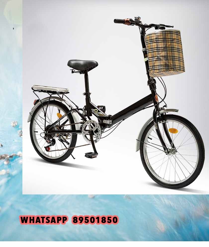 20 Inch 6 Speed Foldable bike [Black] Folding Bicycle Adults & children ...