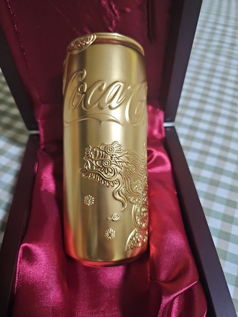 24K gold plated limited edition Dragon coca cola can, Hobbies & Toys ...
