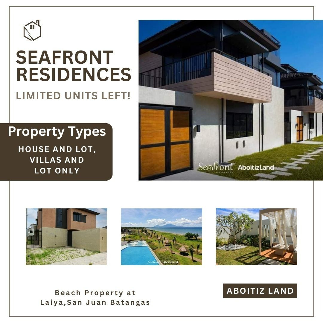 Beach House in San Juan Batangas Seafront Residences by Aboitiz land ...