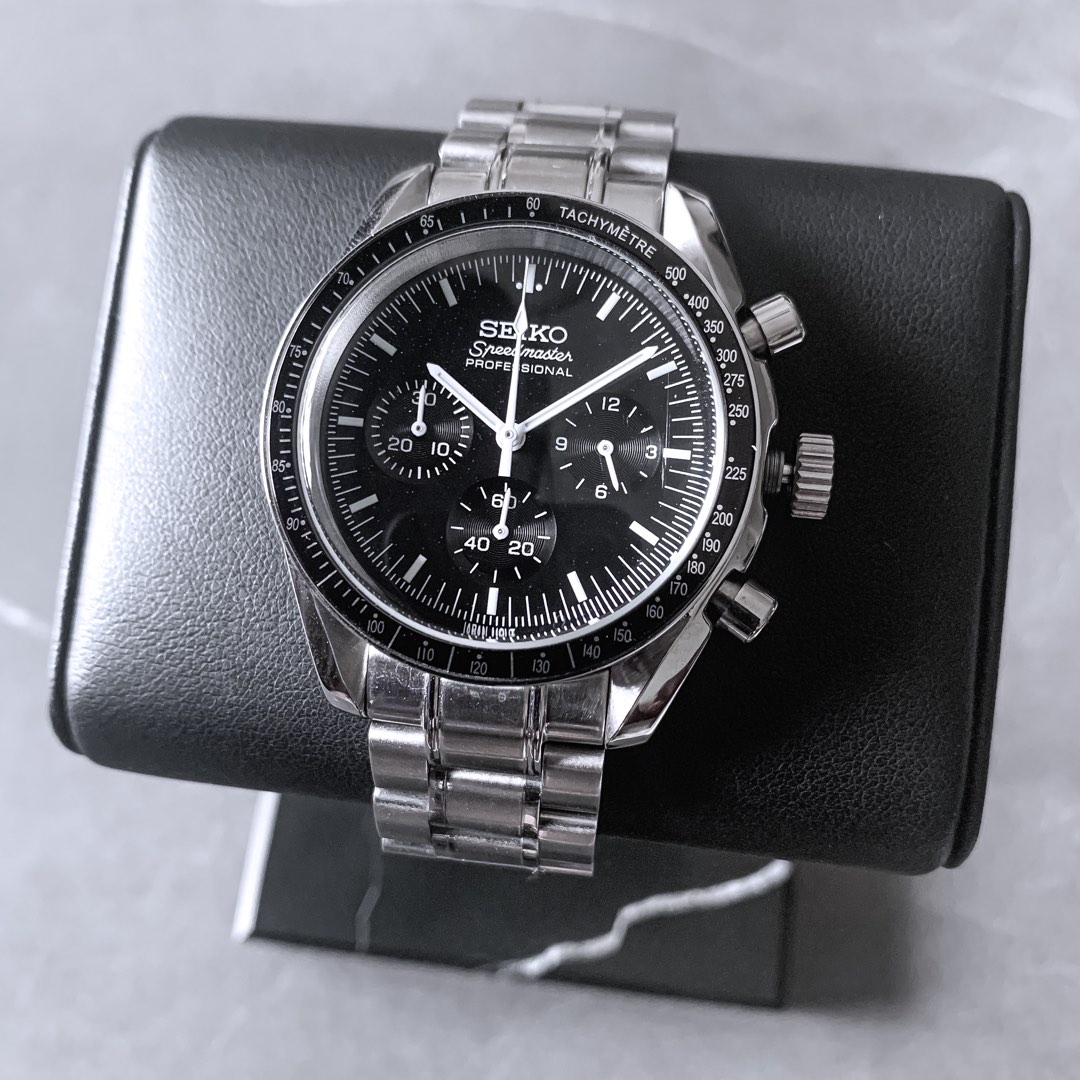 [BUILD] Seiko Speedmaster Professional Moonwatch Black & Silver Mod ...