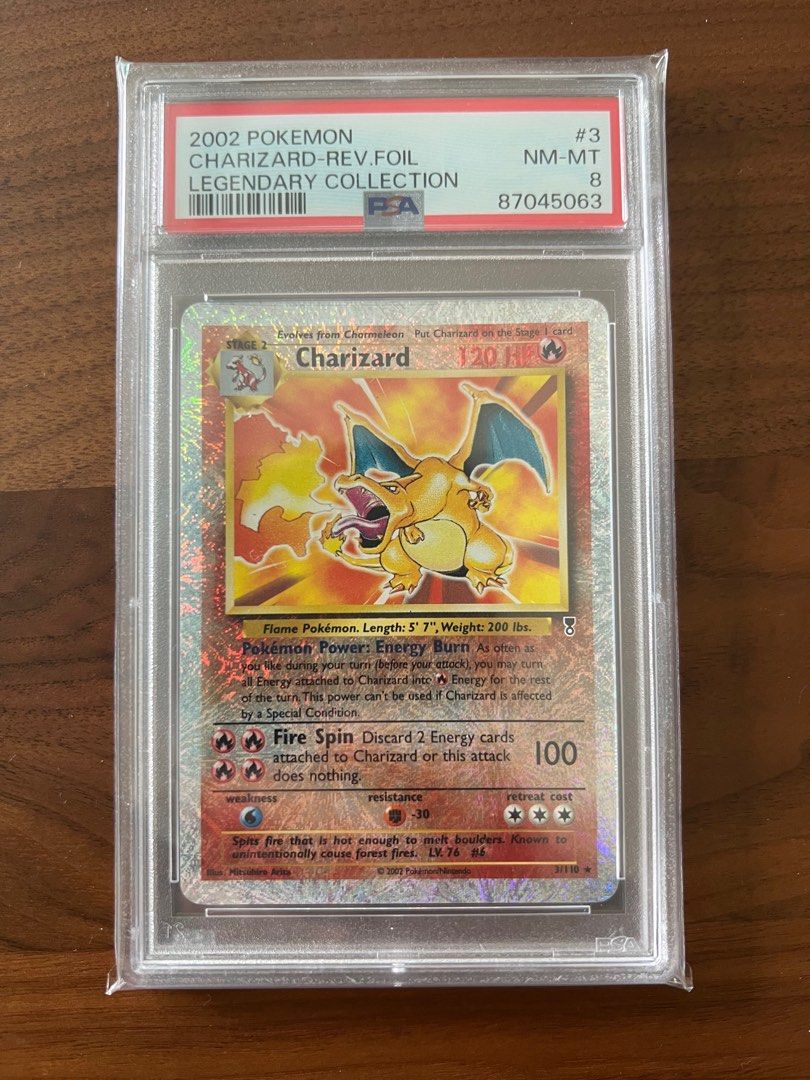Charizard Reverse Holo 2002 PSA 8, Hobbies & Toys, Toys & Games on Carousell