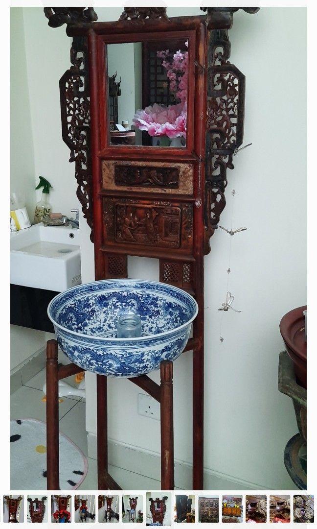 Chinese antique wash basin, Furniture & Home Living, Furniture, Other ...