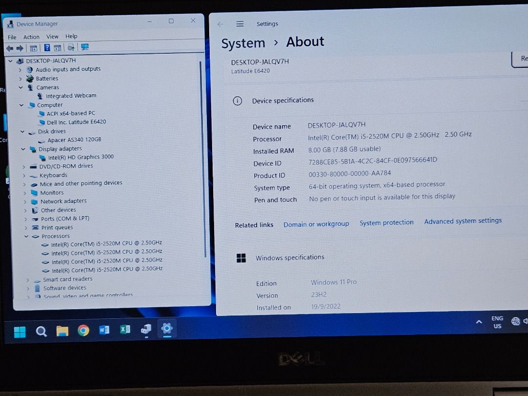 Dell Windows 11 Pro i5 SSD 8GB Ram Laptop. Business Class, Fast ...