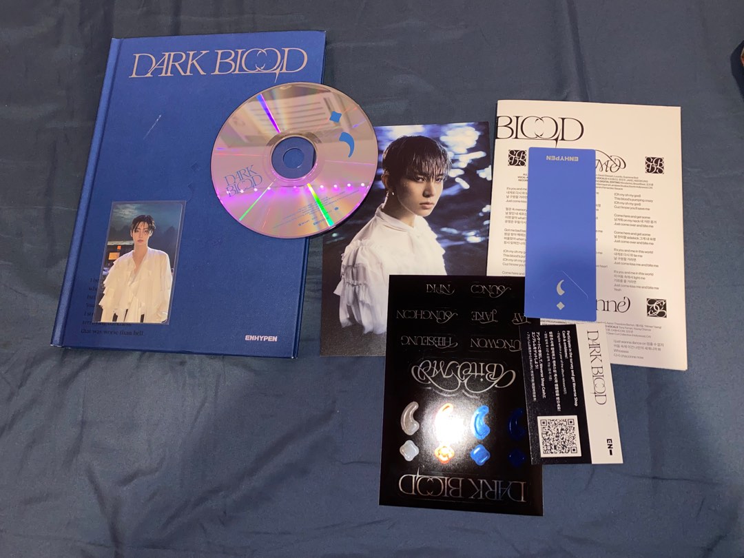 Enhypen official album Dark Blood Half Version Sunghoon Photocard ...