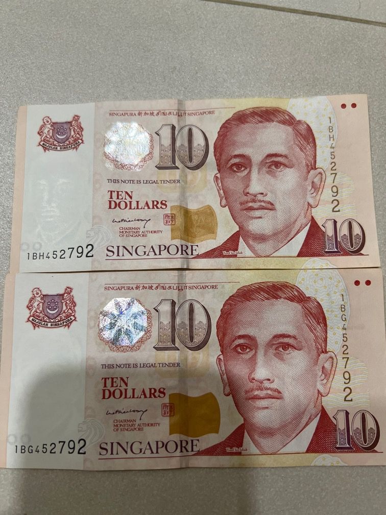 Identical serial number $10 paper note, Hobbies & Toys, Memorabilia ...