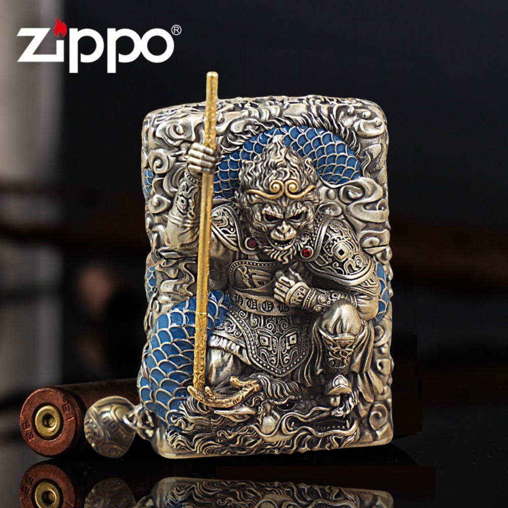 Jacket Blue Buddha Monkey God Zippo Lighter With Special Box, Hobbies ...