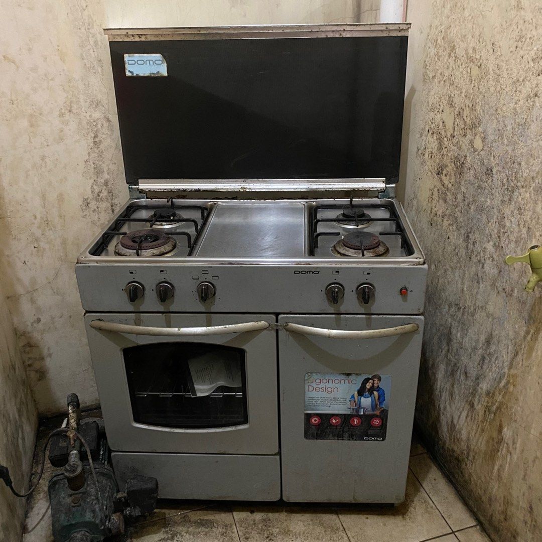 Kompor Gas 4 Tungku Merk Domo (Freestanding Cooker) Model DG940/S ...