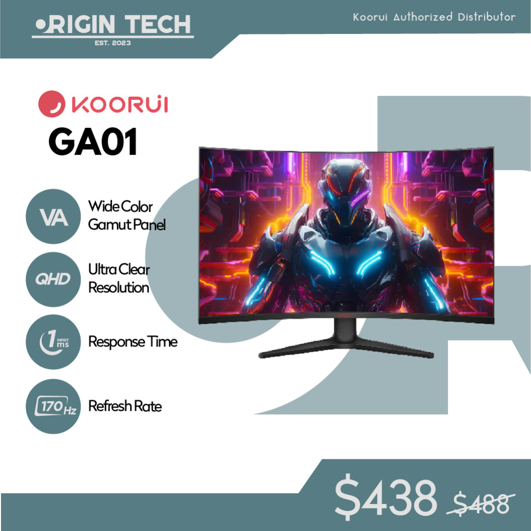 KOORUI 32" QHD 170hz 1ms Curved VA Gaming Monitor, Computers & Tech, Parts & Accessories ...