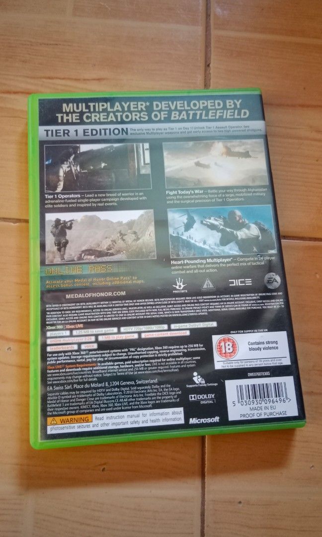 Medal of Honor Xbox 360 CD game, Video Gaming, Video Games, Xbox on ...