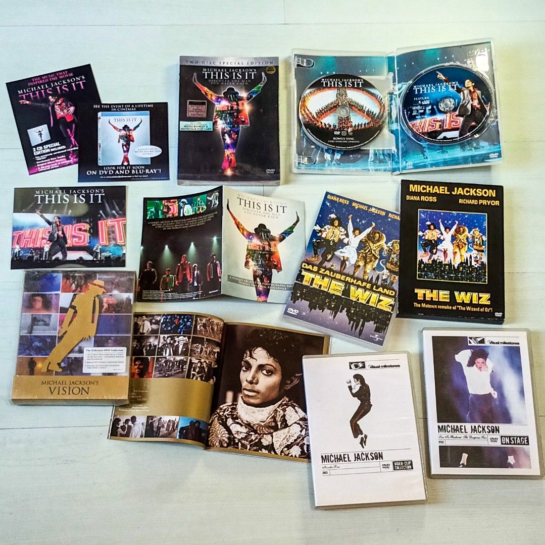 MICHAEL JACKSON DVD SET: 3-DISC THIS IS IT, 3-DISC VISION + BOOKLETS ...