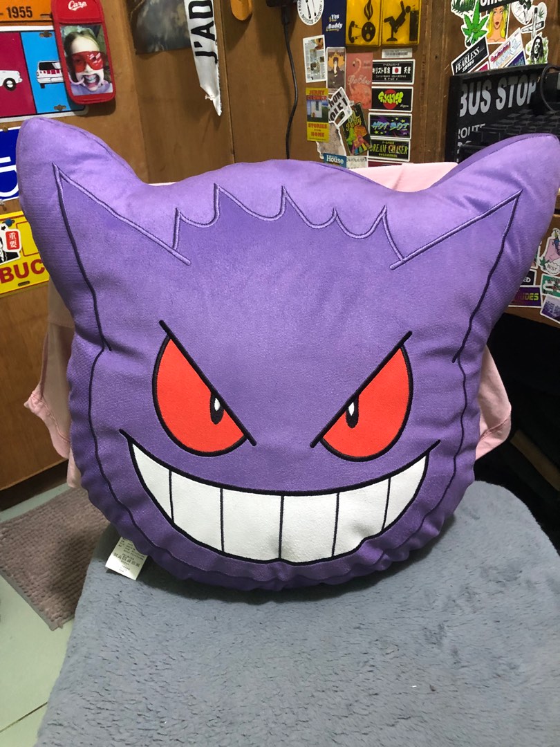 Pokemon Gengar Large head pillow, Hobbies & Toys, Toys & Games on Carousell