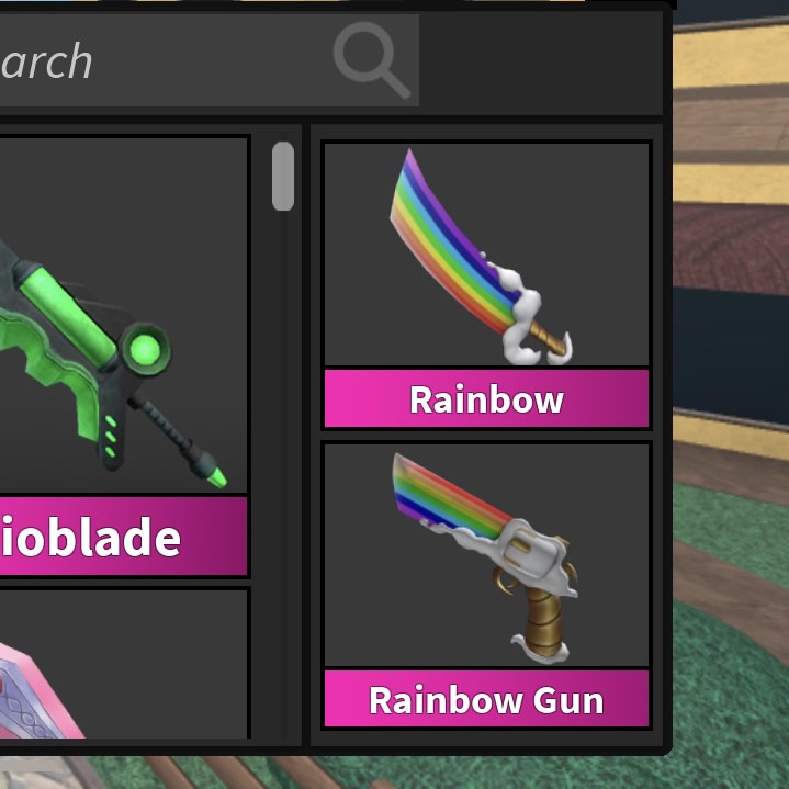 Roblox Murder Mystery 2 MM2 Rainbow Set Knife and Gun, Video Gaming, Gaming Accessories, In-Game ...