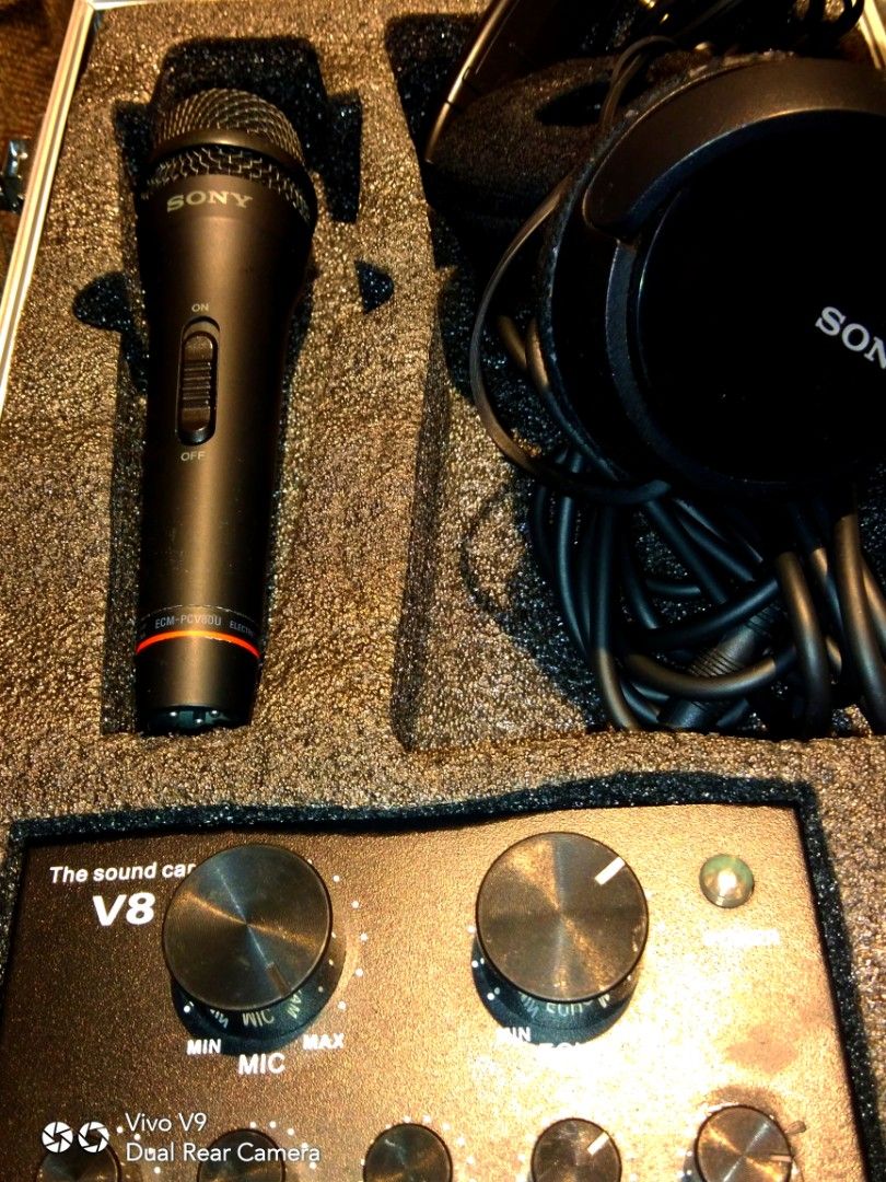 SONY CONDENSER AND HEADPHONE GREAT SOUNDS JAPAN. FREE SOUNDCARD, Audio ...