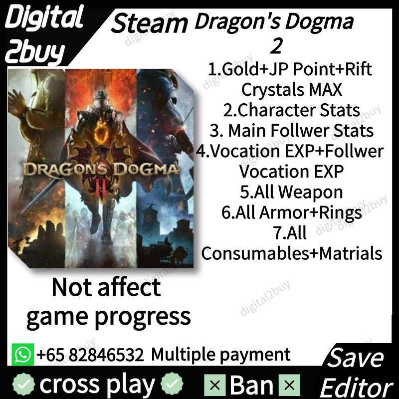 Steam Dragon's Dogma 2 Save Editor DD2 Cheats Mods Save Modding, Video ...