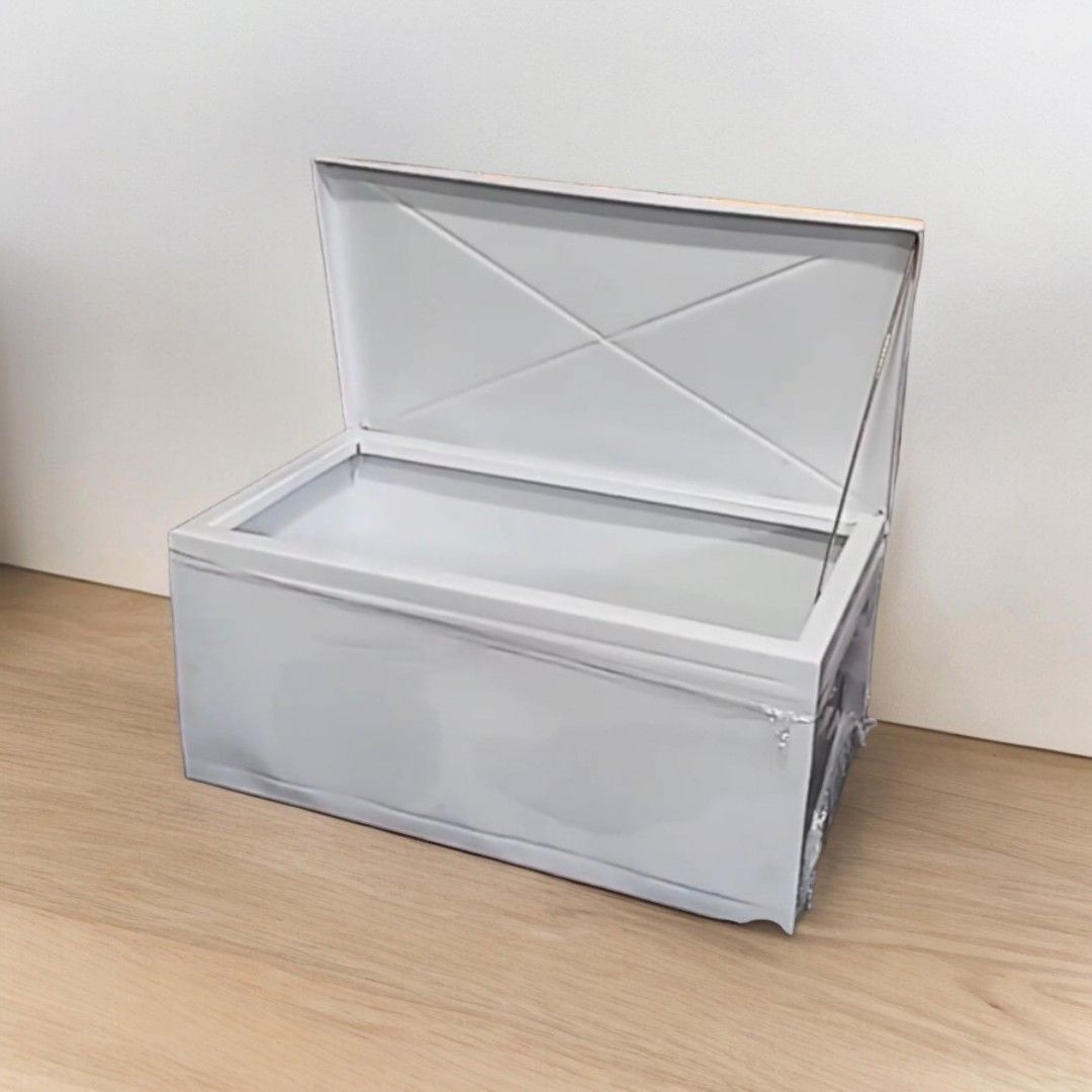 Gloss finished Metal box. Multi-purpose box, stackable: tools, crafts ...