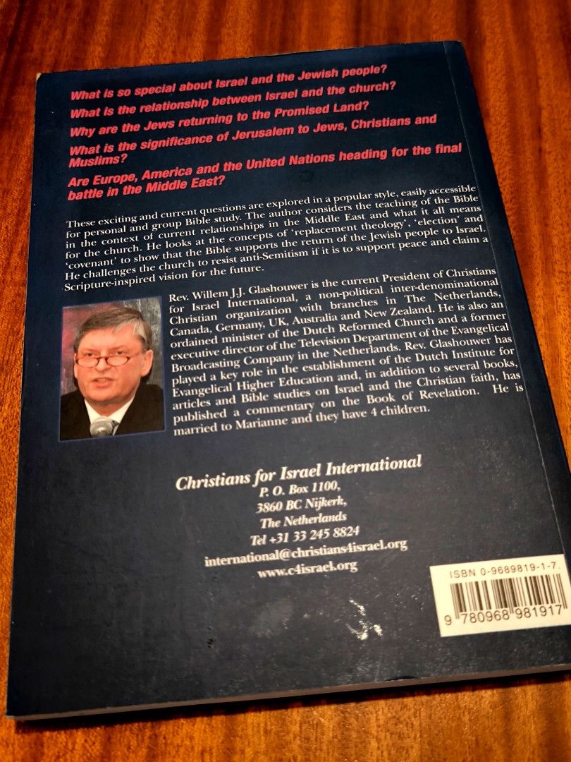 Why Israel Book By Rev Willem J J Glashouwer, Hobbies & Toys, Books ...