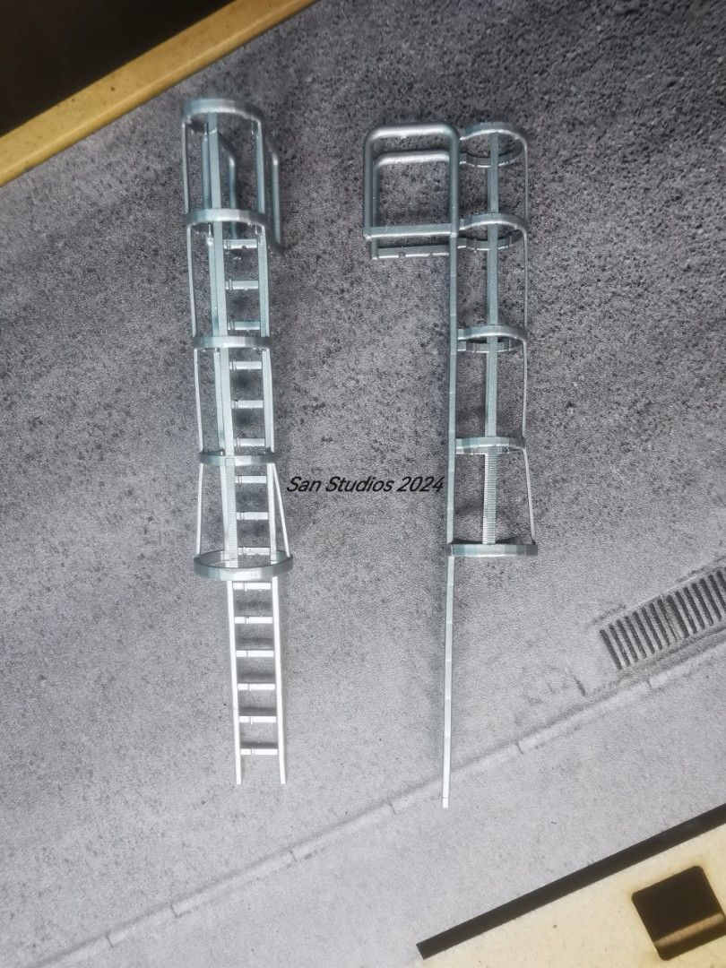 3D Printed 1/64 Scale Cage Ladder/Access Ladder painted, Hobbies & Toys ...