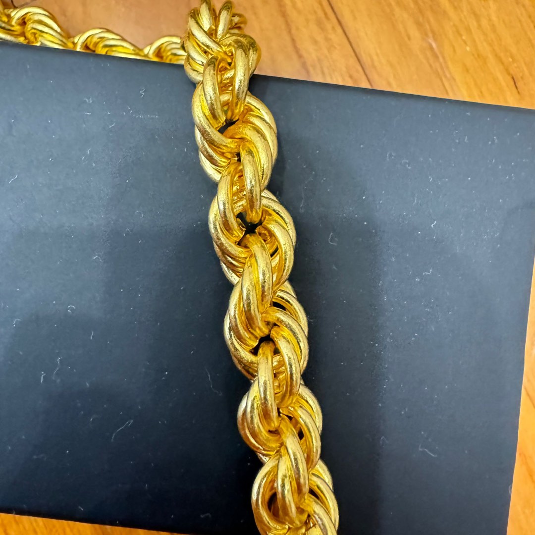 999.9 Rope Gold Chain Not 999 Gold ,916 Gold, Women's Fashion, Jewelry ...