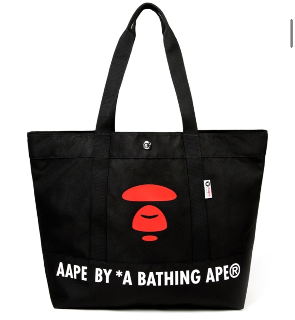 限量款 AAPE BY BATHING Travelling Bag 紅黑配色大包 手提袋 行李袋 海灘包 行李包, 她的時尚, 包包、錢包 ...