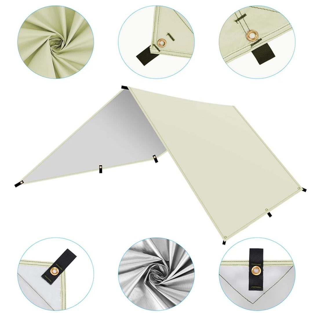 Camping Tarp, Lightweight UV Resistant and PU 3000mm Waterproof ...