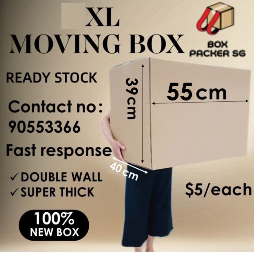 Carton Box for House Moving size 55cm x 40cm x 39cm | Carton Box for ...
