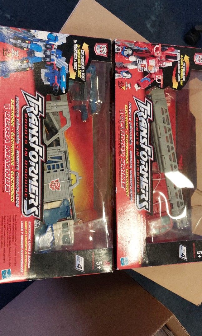 Fire convoy & omega magnus set of 2 vintage transformers optimus prime ...